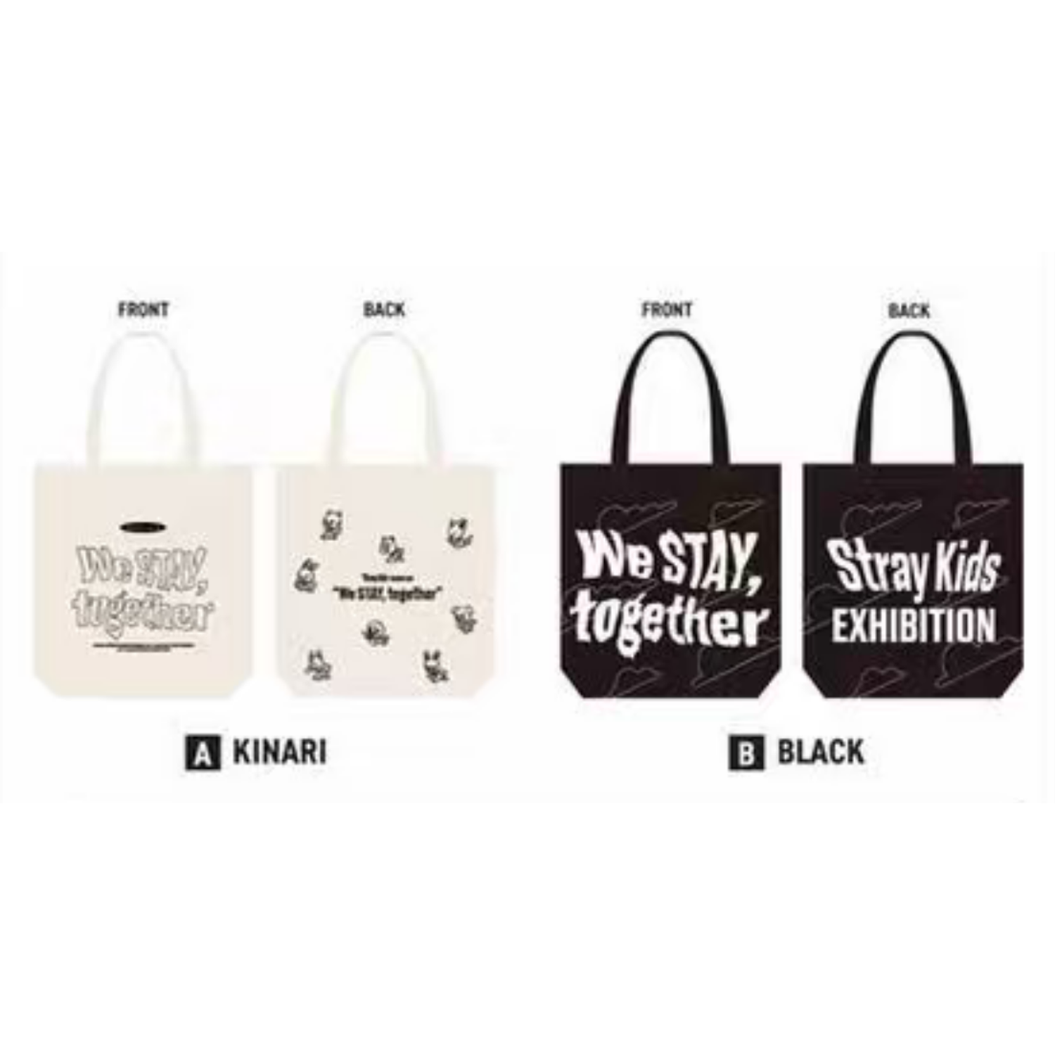 [PREORDER] Tote Bag - Stray Kids Exhibition "We STAY, together" | KK Fans